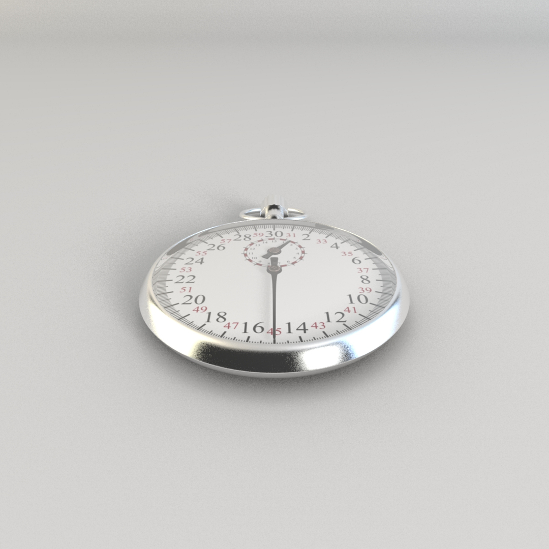 3d stopwatch watch model