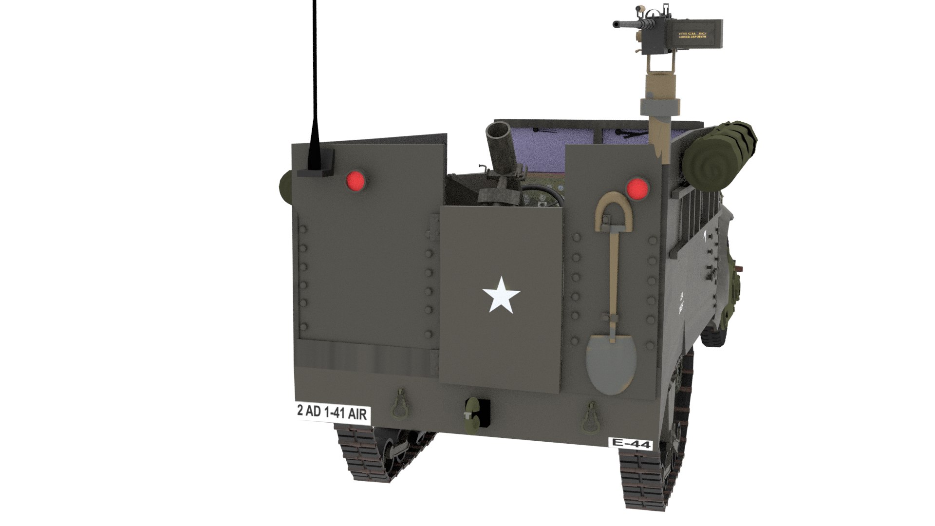 WW2 American Half Track Mortar Carrier M21 3D Model - TurboSquid 2440078