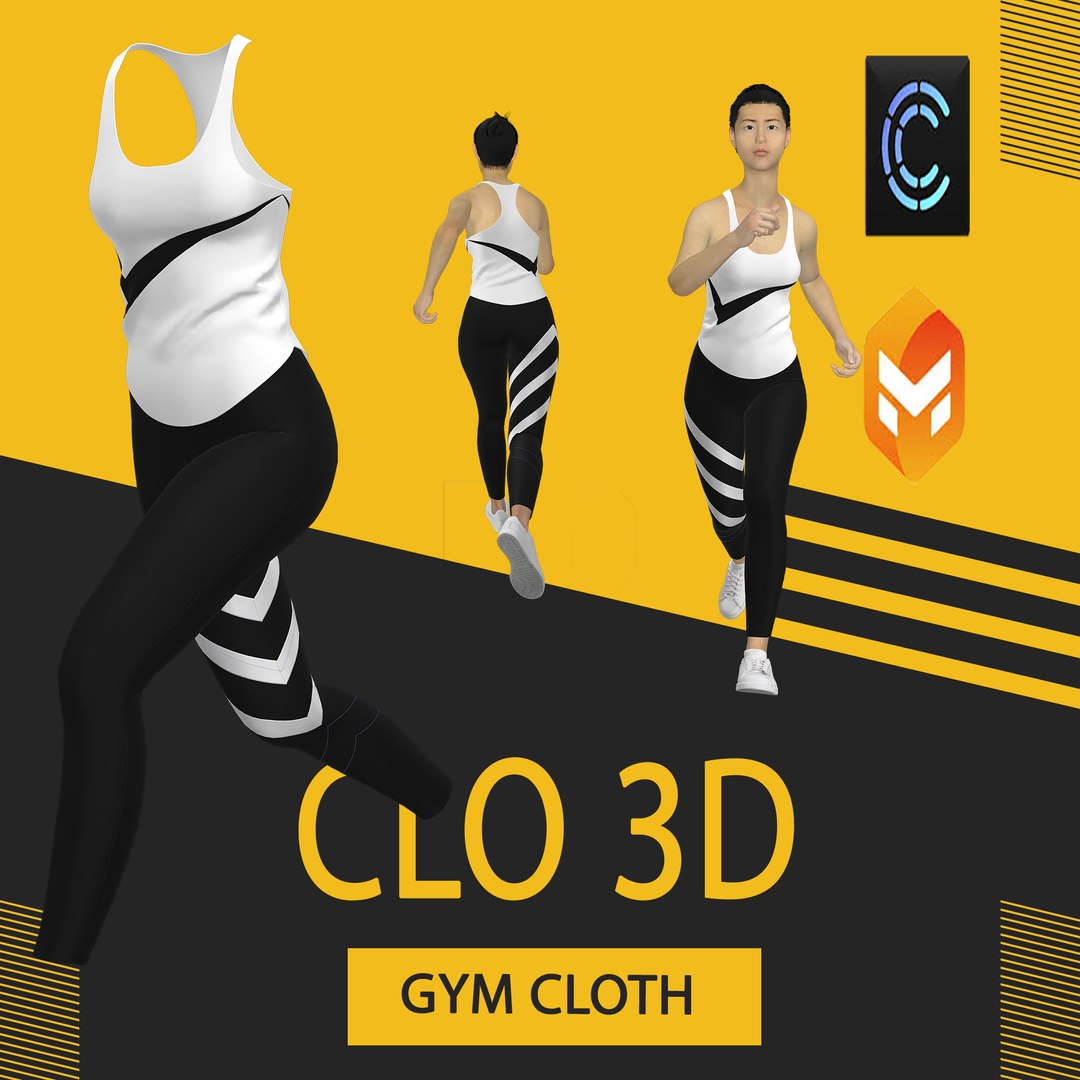 Gym Cloth Marvelous Designer Or Clo3D ZPRJ Model - TurboSquid 2156690