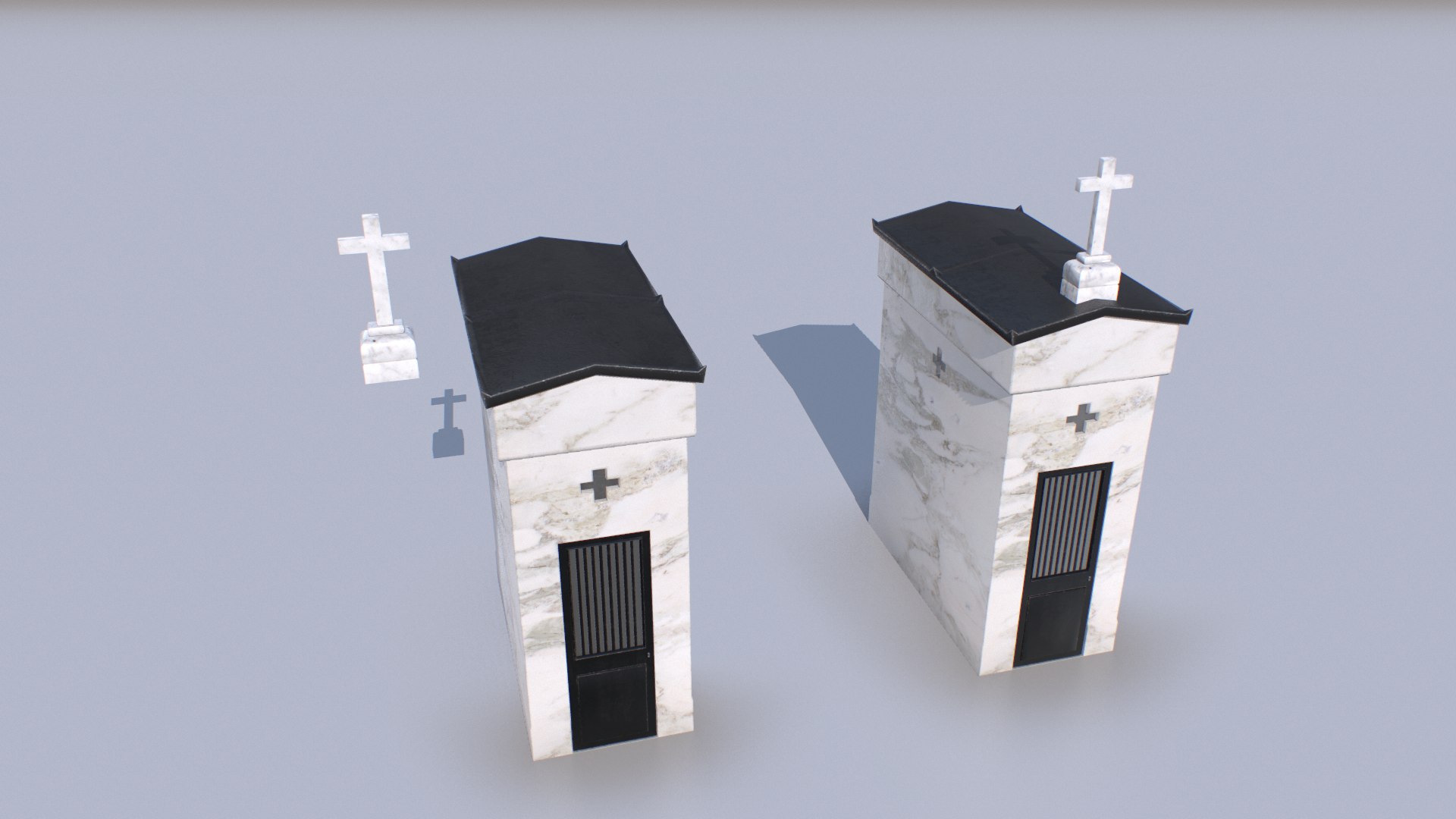 3D Pack Cemetery Mausoleums 1 Model - TurboSquid 1645500