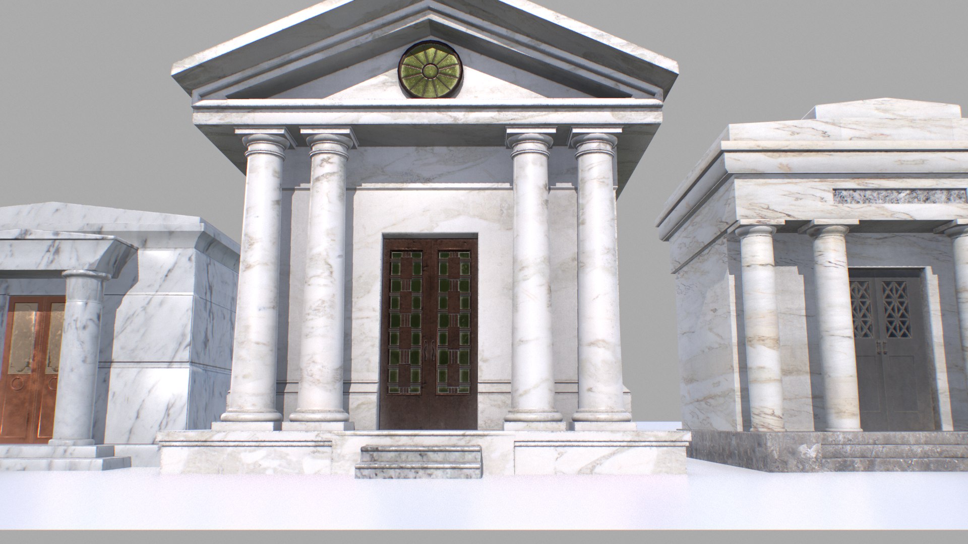 3D Pack Cemetery Mausoleums 1 Model - TurboSquid 1645500