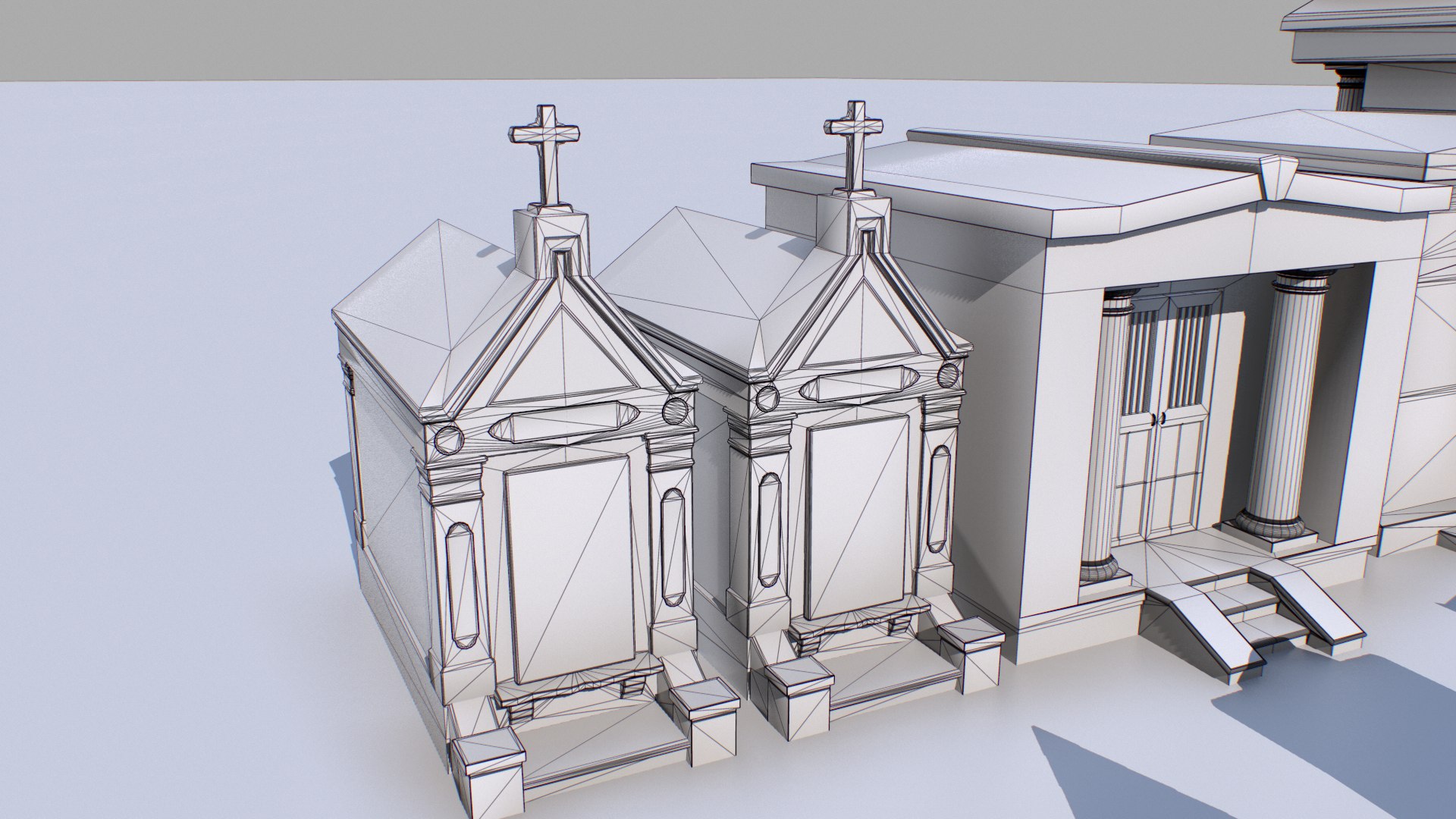 3D Pack Cemetery Mausoleums 1 Model - TurboSquid 1645500