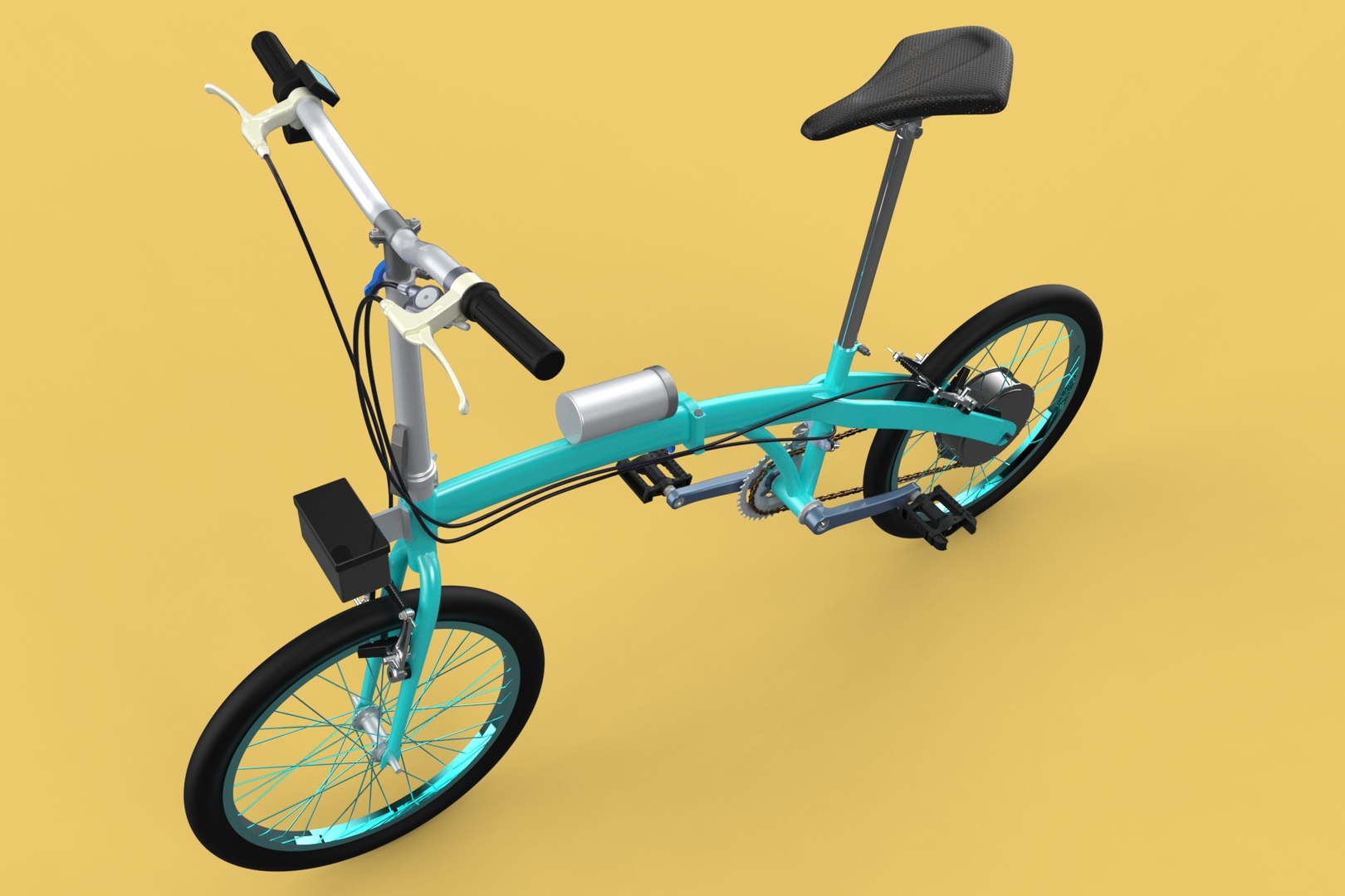 ELECTRIC FOLDING BIKE PORTABLE COMPACT FLIP BICYCLE EV 3D - TurboSquid ...