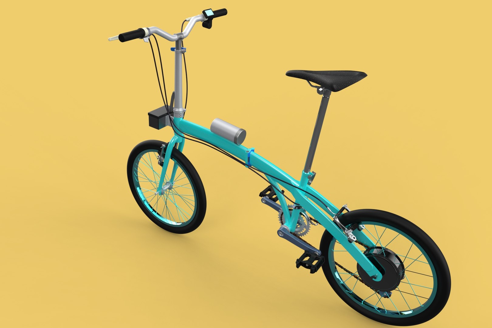 ELECTRIC FOLDING BIKE PORTABLE COMPACT FLIP BICYCLE EV 3D - TurboSquid ...