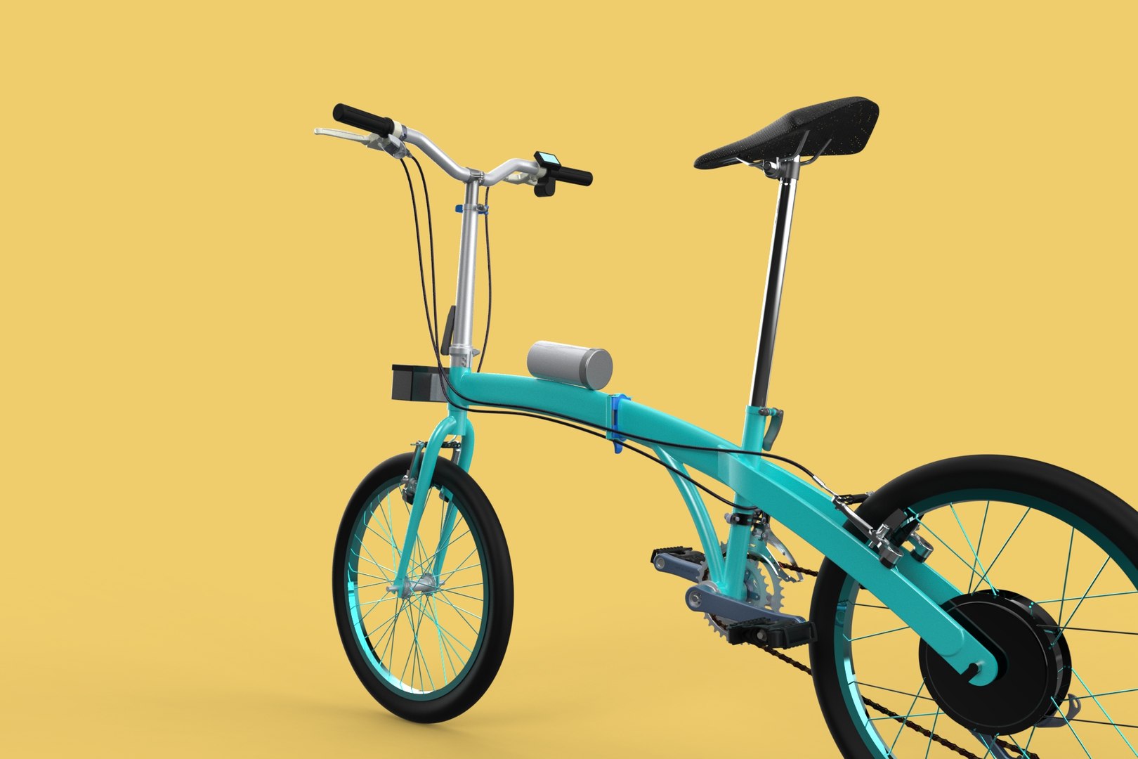 ELECTRIC FOLDING BIKE PORTABLE COMPACT FLIP BICYCLE EV 3D - TurboSquid ...