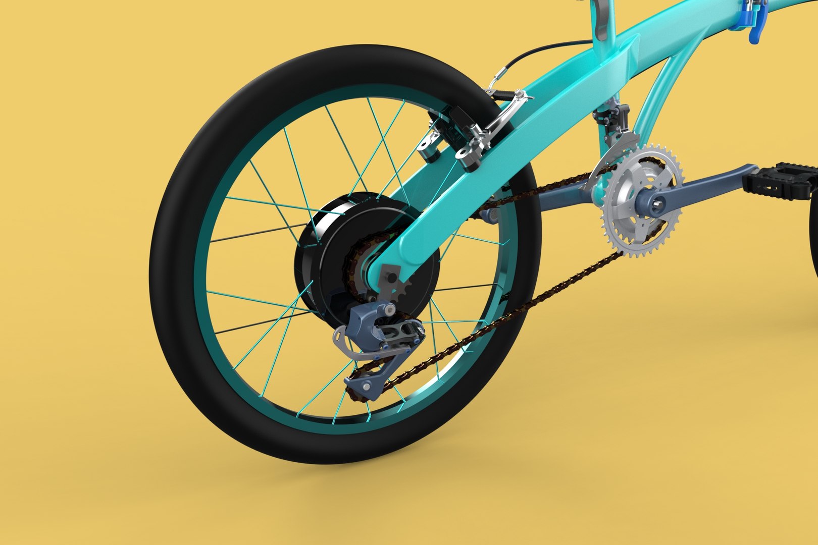 ELECTRIC FOLDING BIKE PORTABLE COMPACT FLIP BICYCLE EV 3D - TurboSquid ...