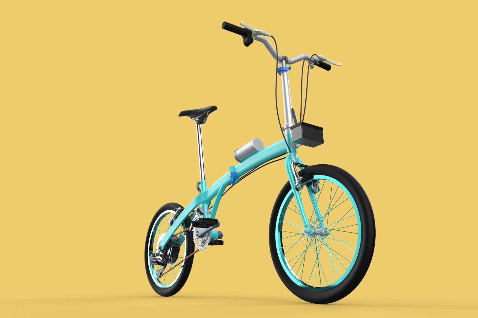 ELECTRIC FOLDING BIKE PORTABLE COMPACT FLIP BICYCLE EV 3D - TurboSquid ...