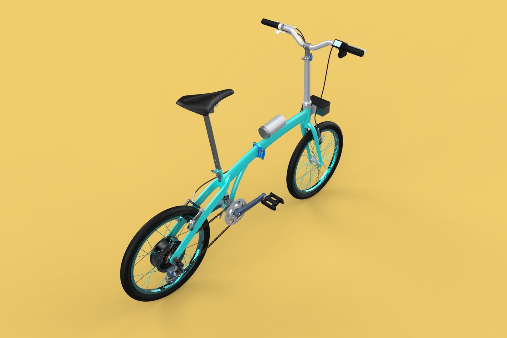 ELECTRIC FOLDING BIKE PORTABLE COMPACT FLIP BICYCLE EV 3D - TurboSquid ...