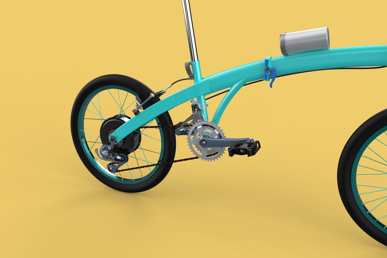 ELECTRIC FOLDING BIKE PORTABLE COMPACT FLIP BICYCLE EV 3D - TurboSquid ...