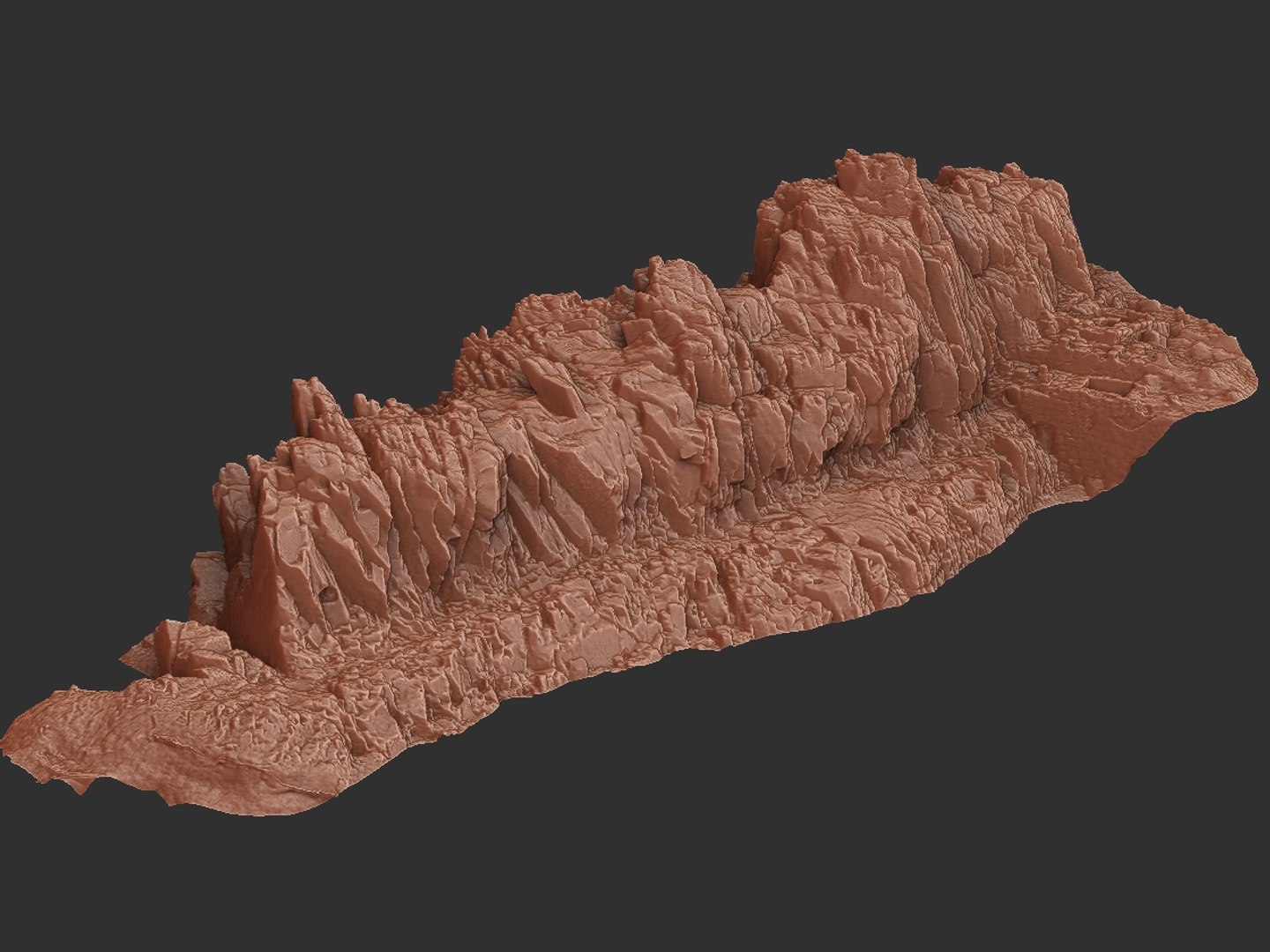 3D RED LAVA CLIFF 2 - TurboSquid 1876364