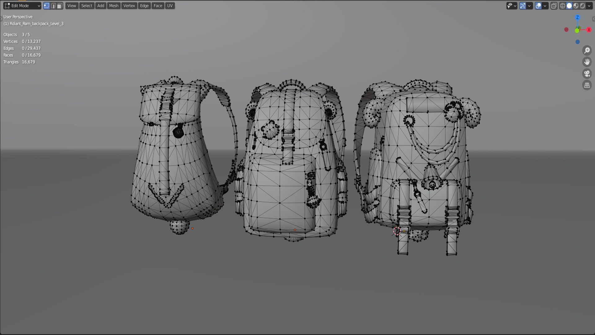 Bag 3x Rdiant Ram Backpack Model - TurboSquid 2081544