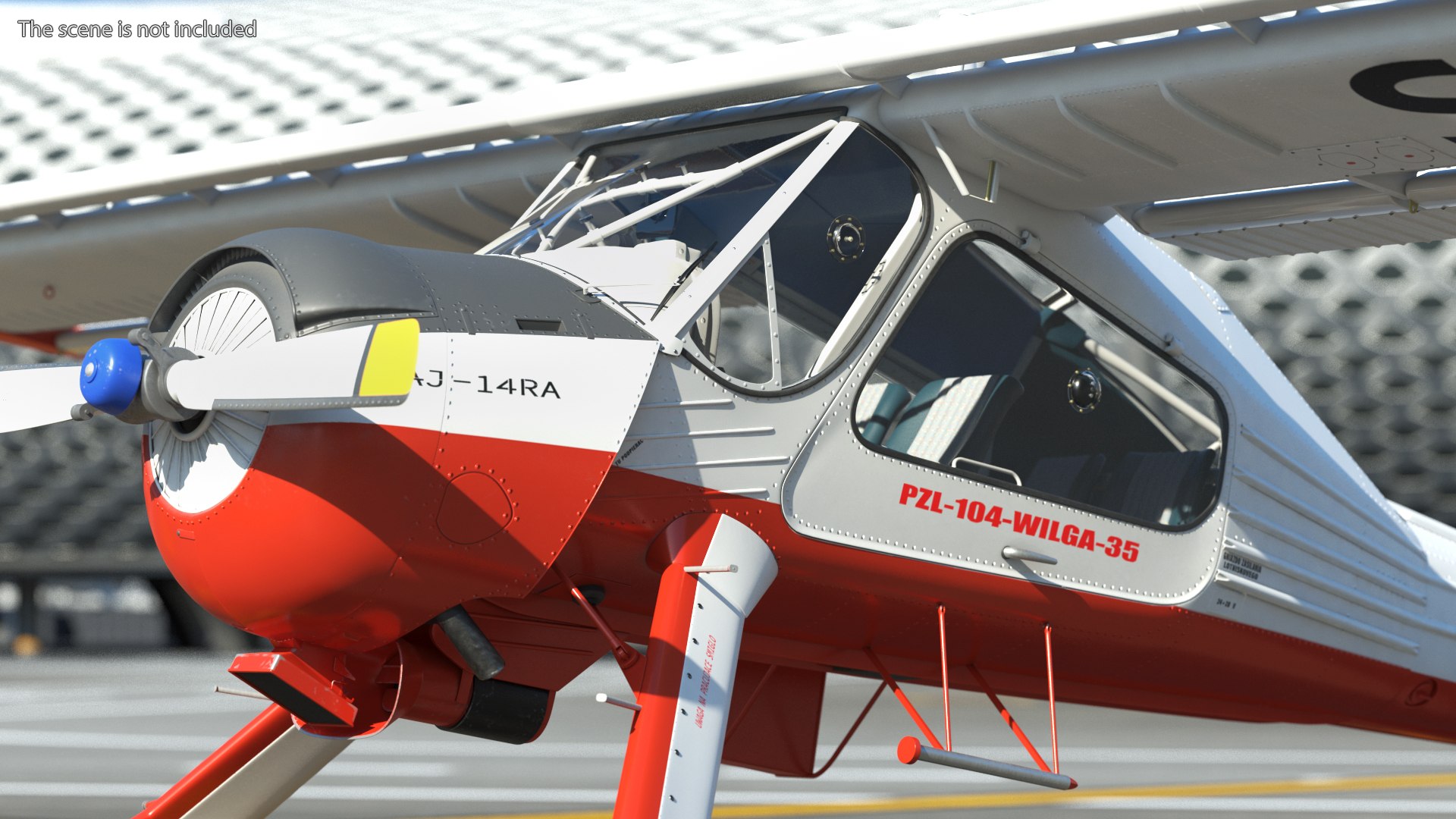 Utility Airplane PZL 104 Wilga White Rigged For Maya 3D Model ...