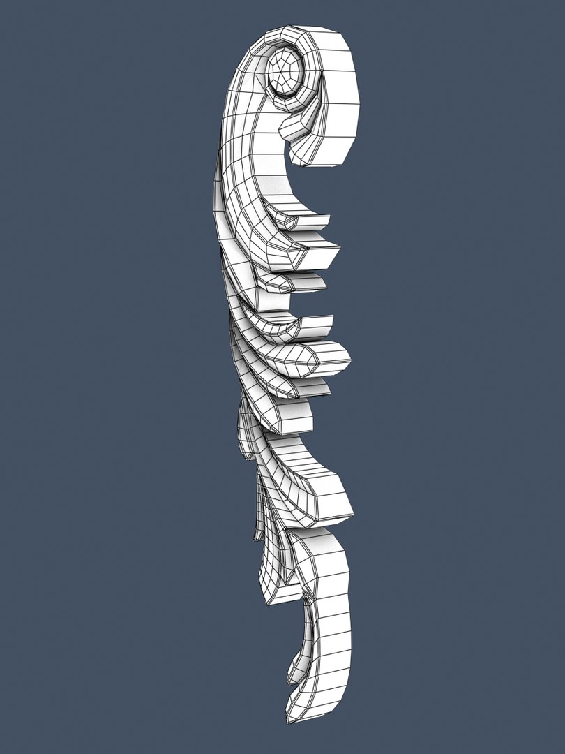 3d Model Decorative Scroll