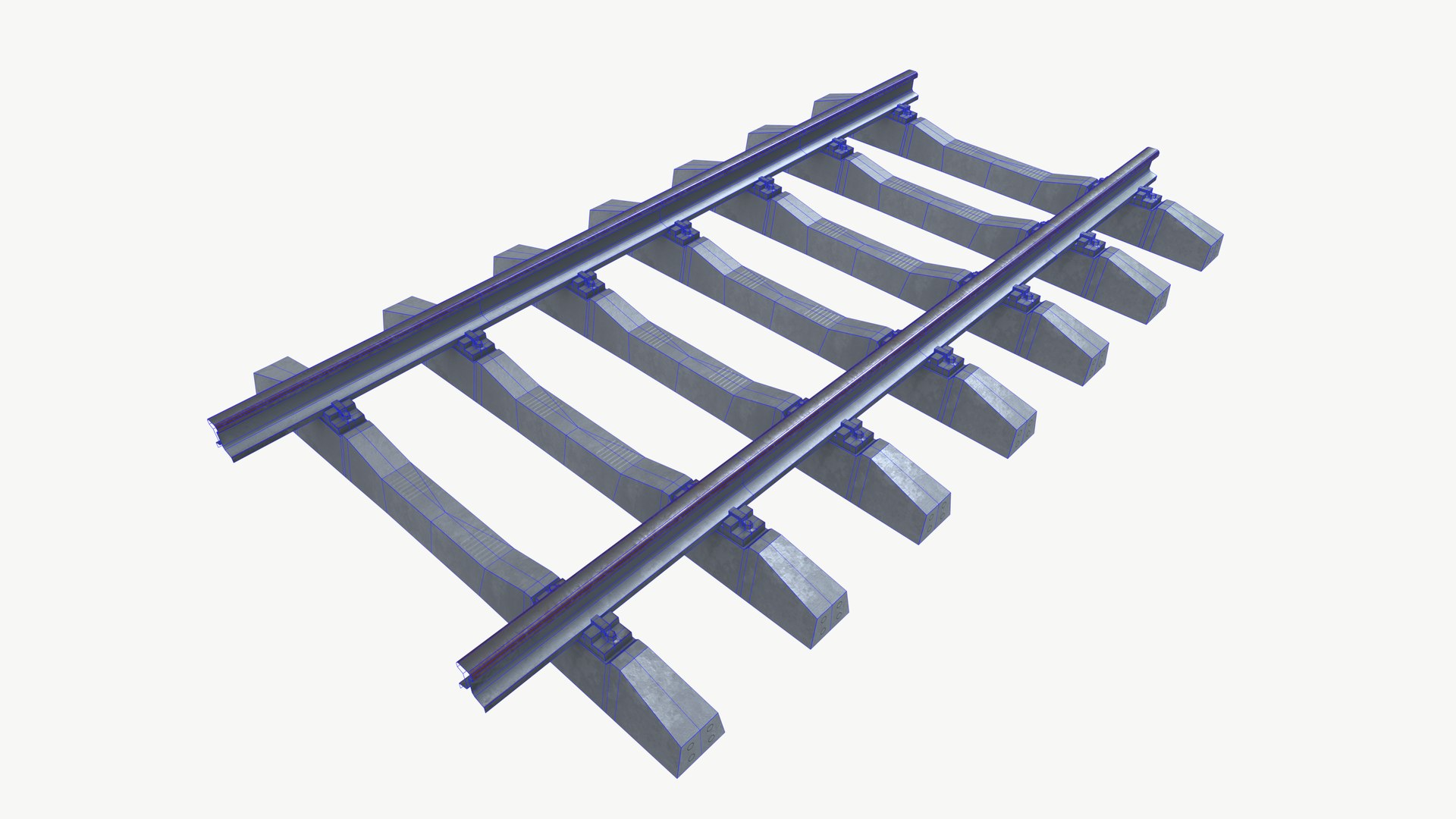 3D Railway Track Model - TurboSquid 2397511