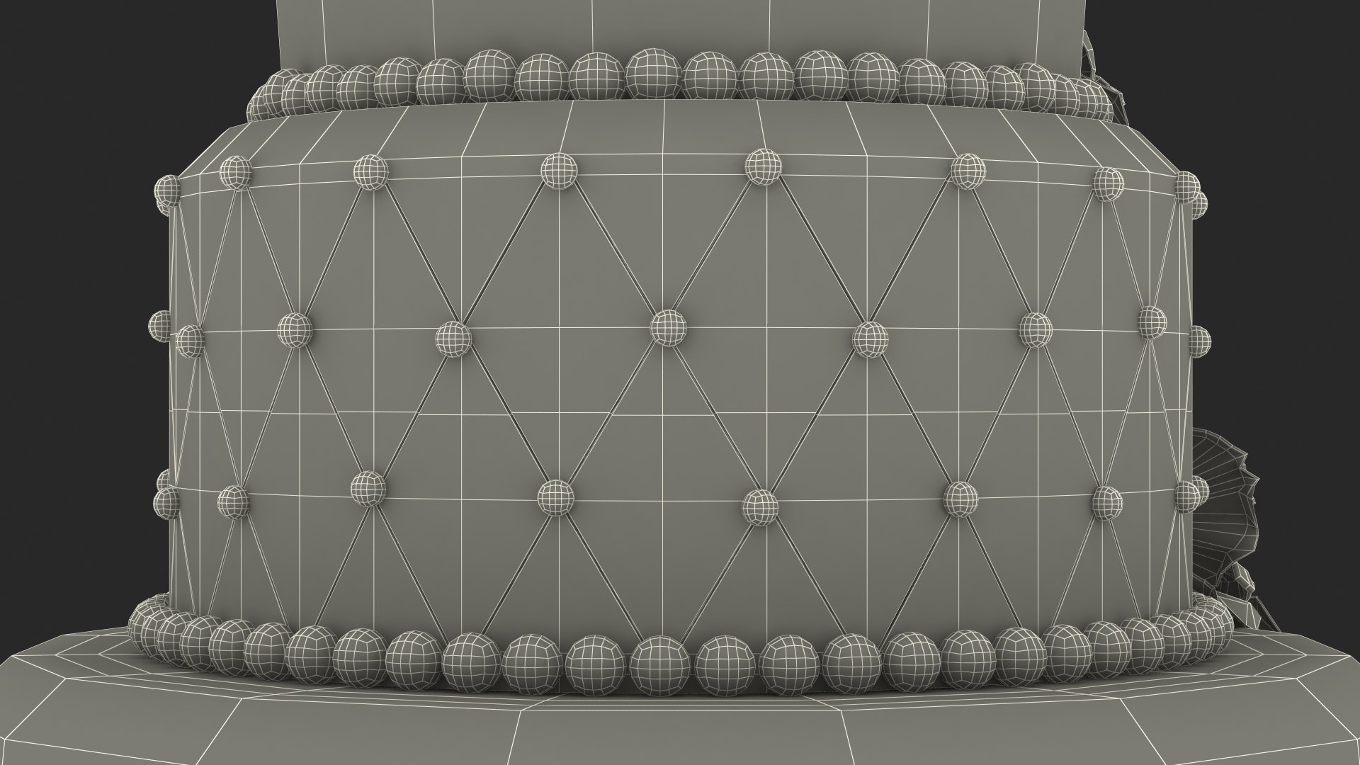 3D Multilevel Pink Wedding Cake With Flowers - TurboSquid 1830813