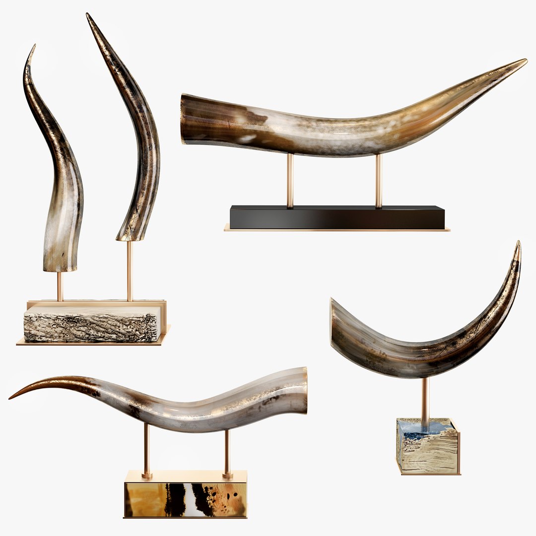 Sculptures of decorative horns 3D model - TurboSquid 1811112