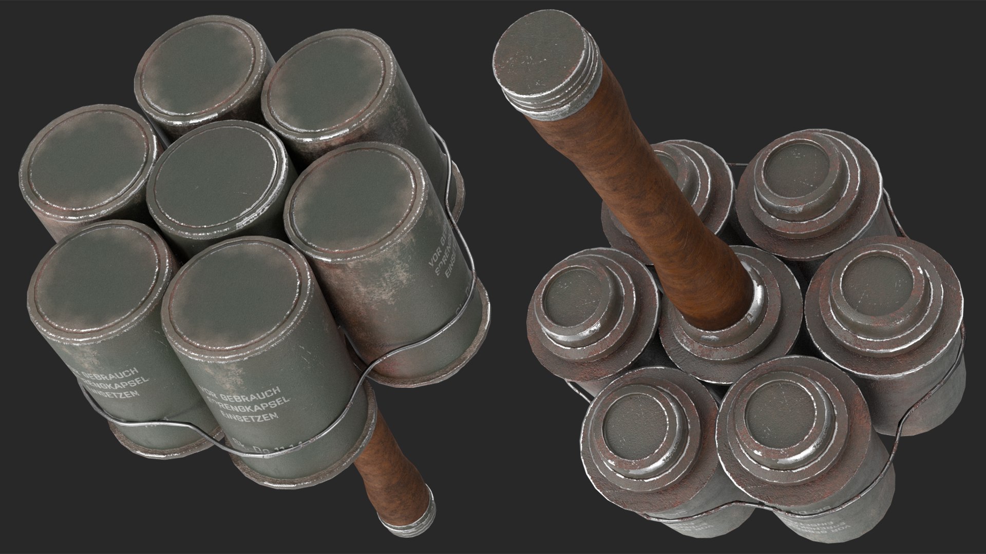 3D Anti Tank Stick Grenade Game Weapon - TurboSquid 2117691