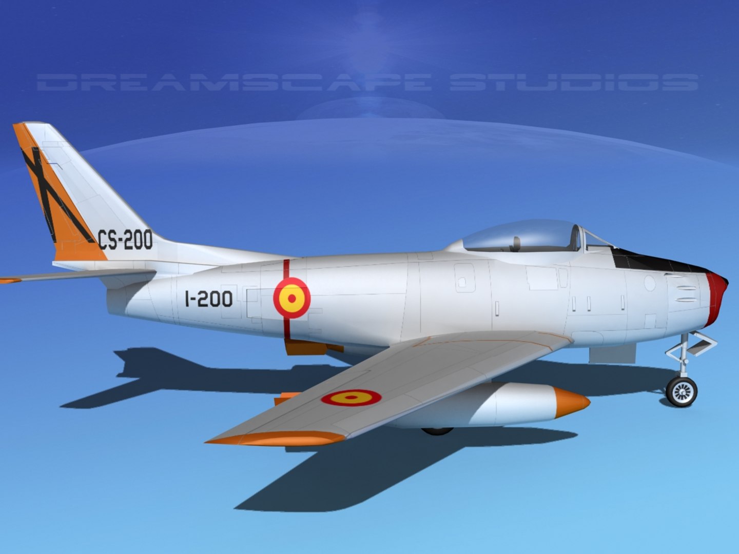 North American F-86 Sabre 3d Model