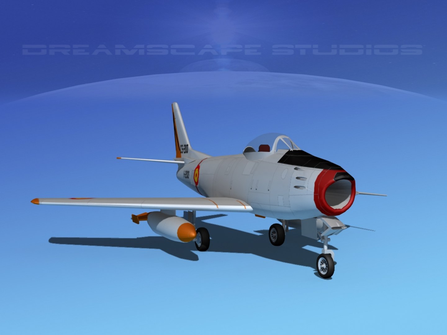 North American F-86 Sabre 3d Model