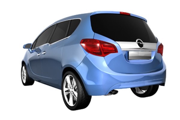 opel meriva 2011 3d model