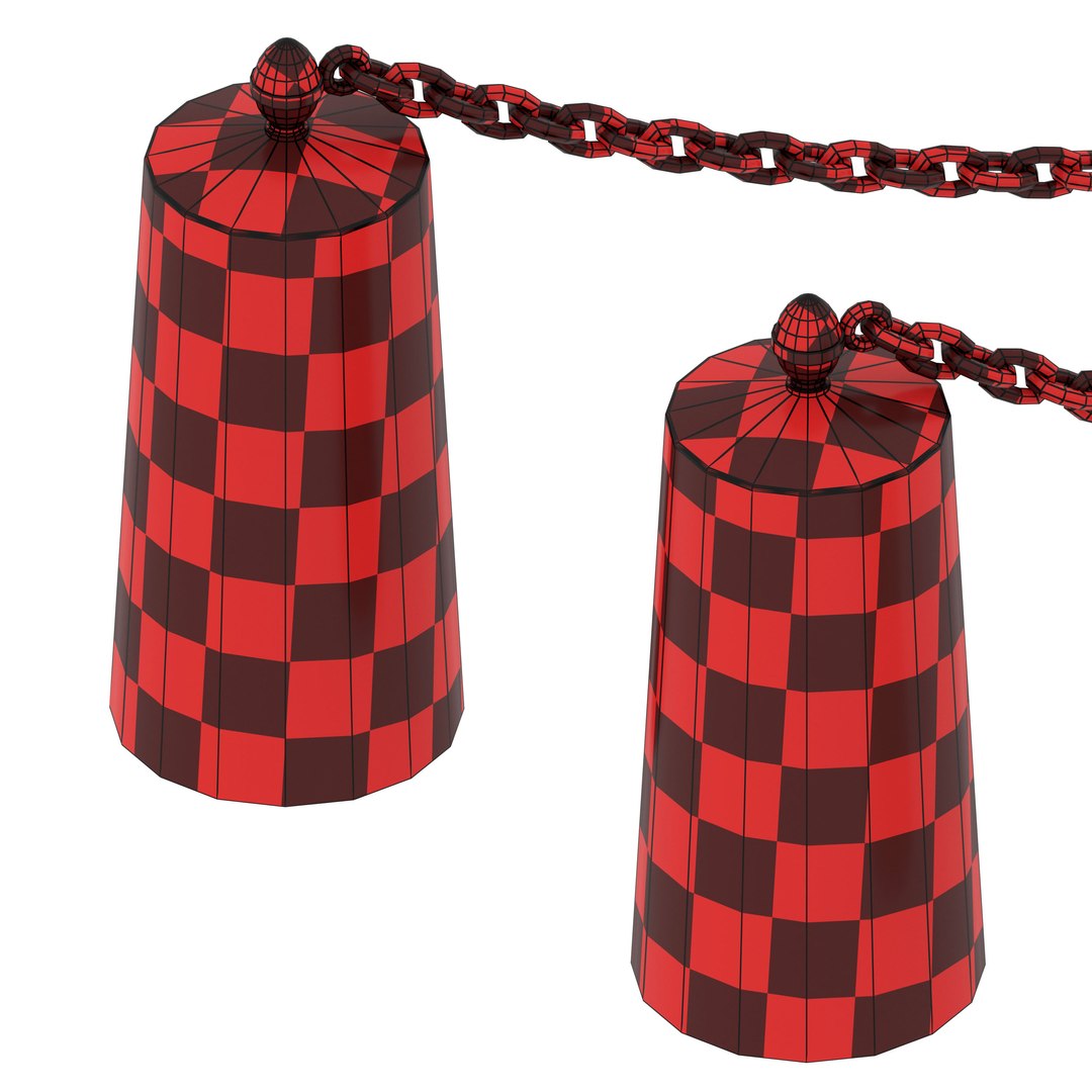 3D Fencing Concrete Poles With Chains Model - TurboSquid 1886867