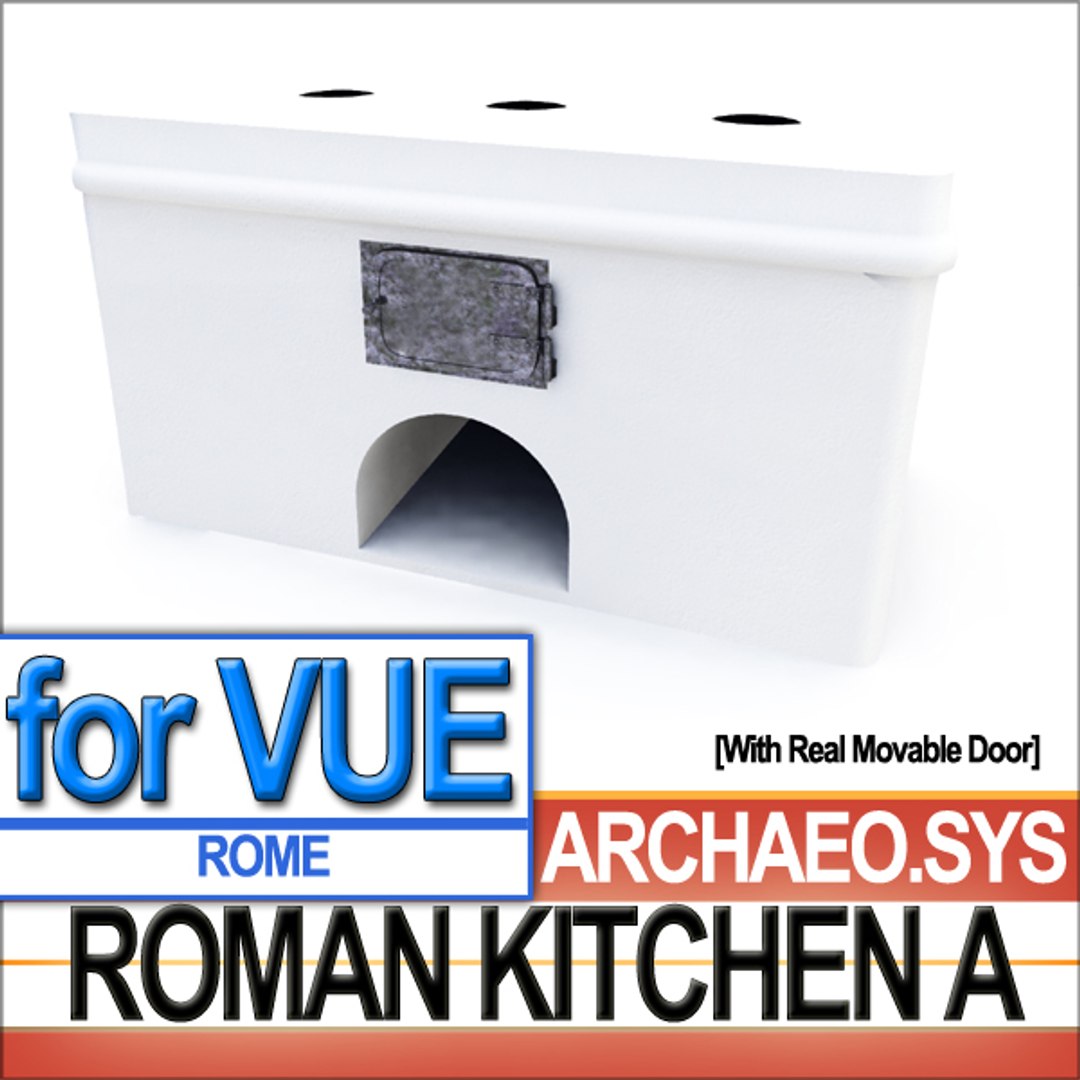 3d Model Roman Kitchen Ancient Rome