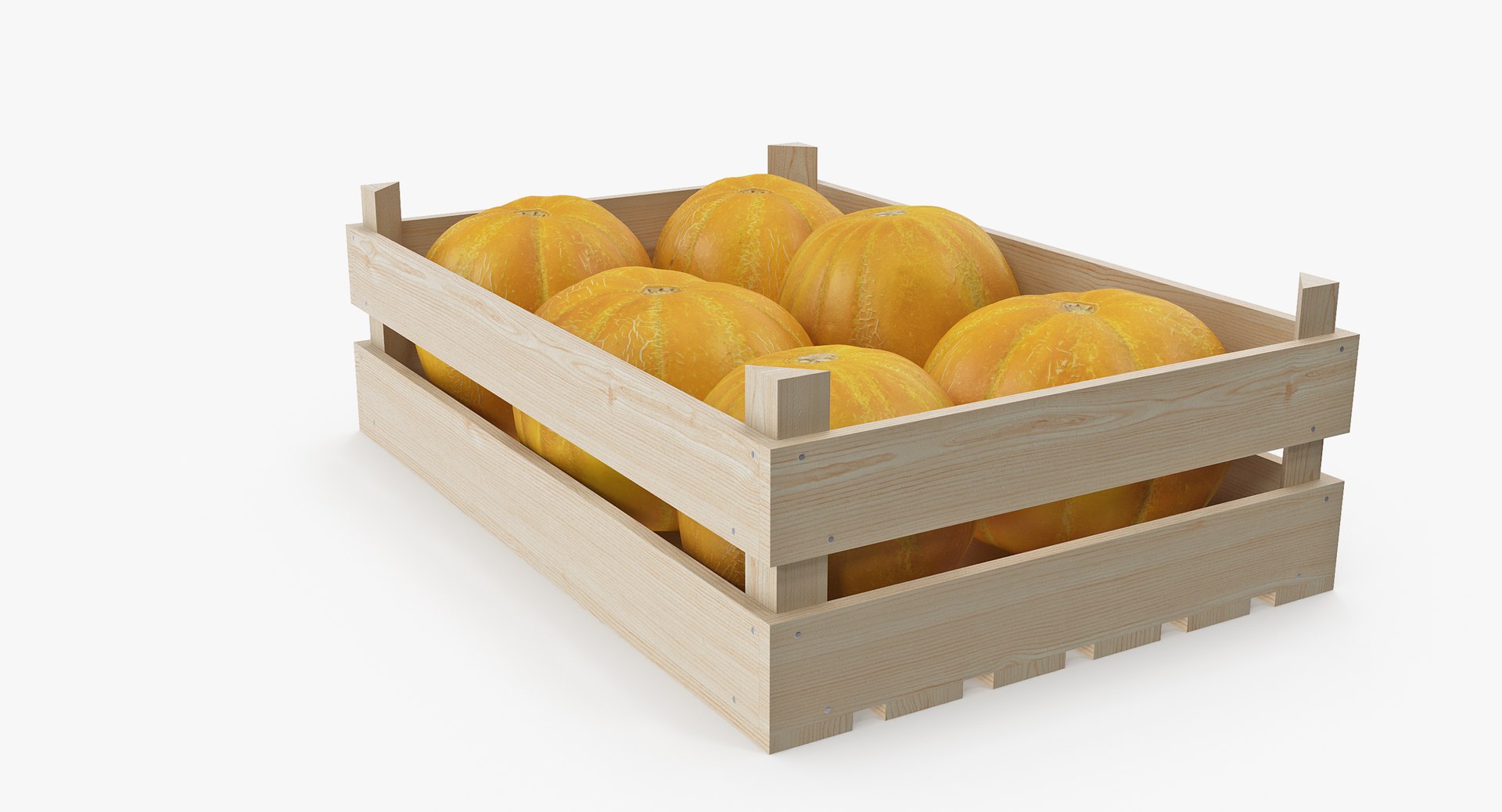 3D model melon wooden crate - TurboSquid 1341430