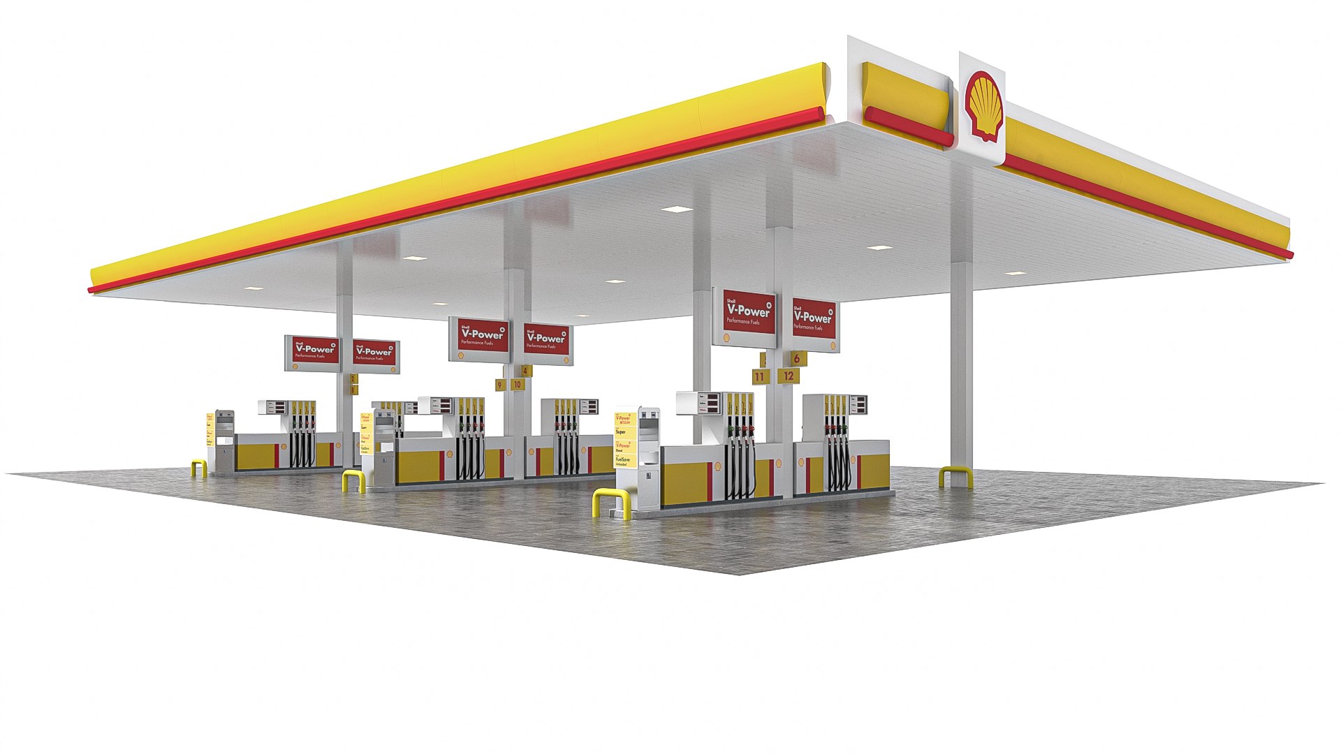 3D Model Gas Station Collection - TurboSquid 1940163