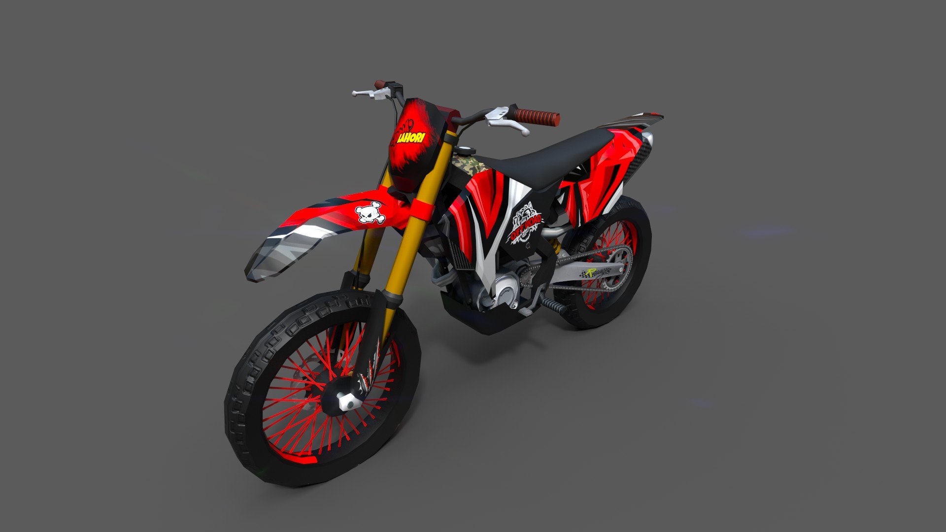 Dirt Bike X4 3D Low Poly Model With 4k PBR Textures 3D Model - TurboSquid 2182097