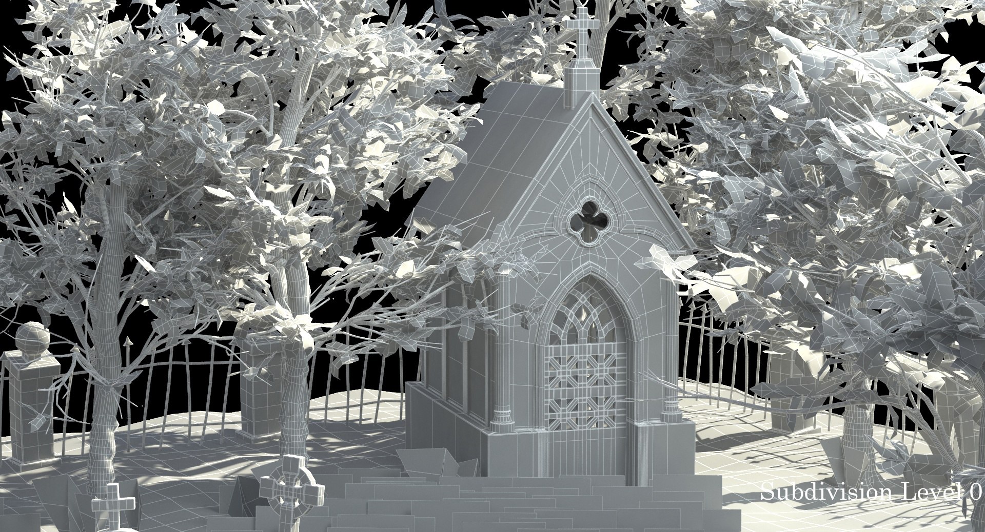 Cartoon Cemetery Model - TurboSquid 1310992