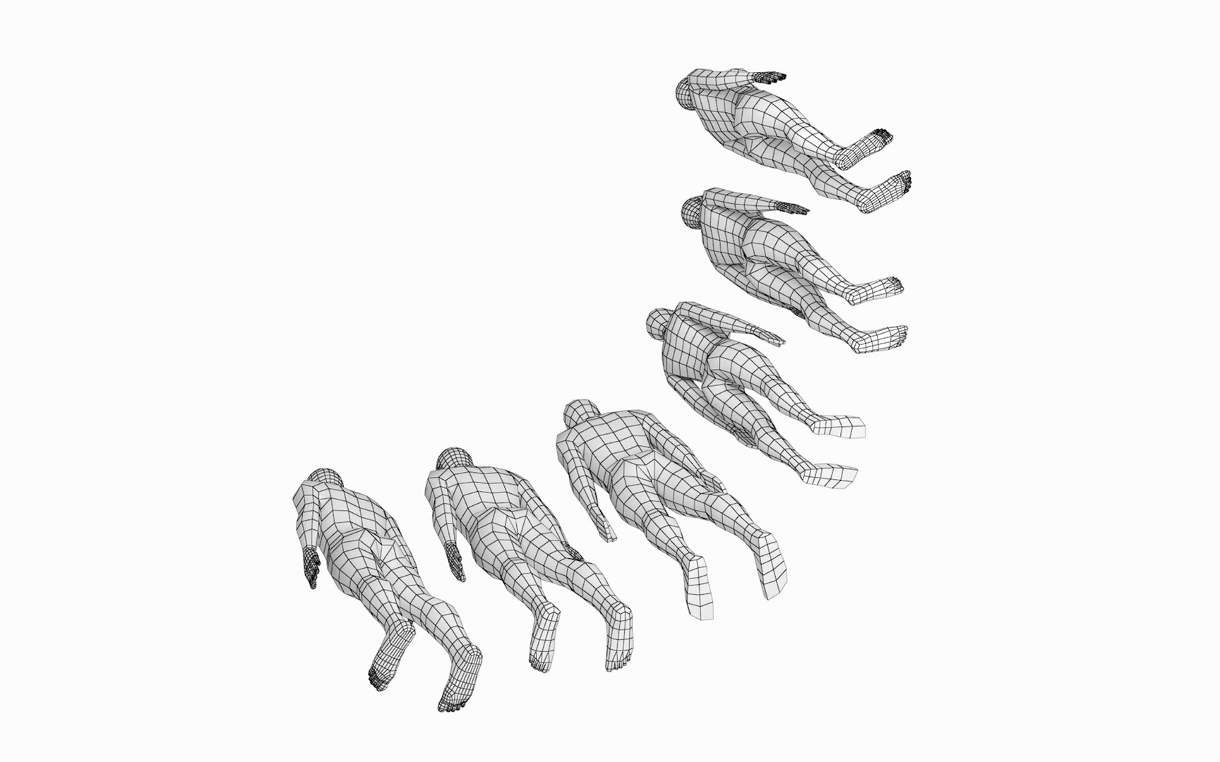 Natural Female And Male In Rest Pose Base Mesh BUNDLE 3D Model ...