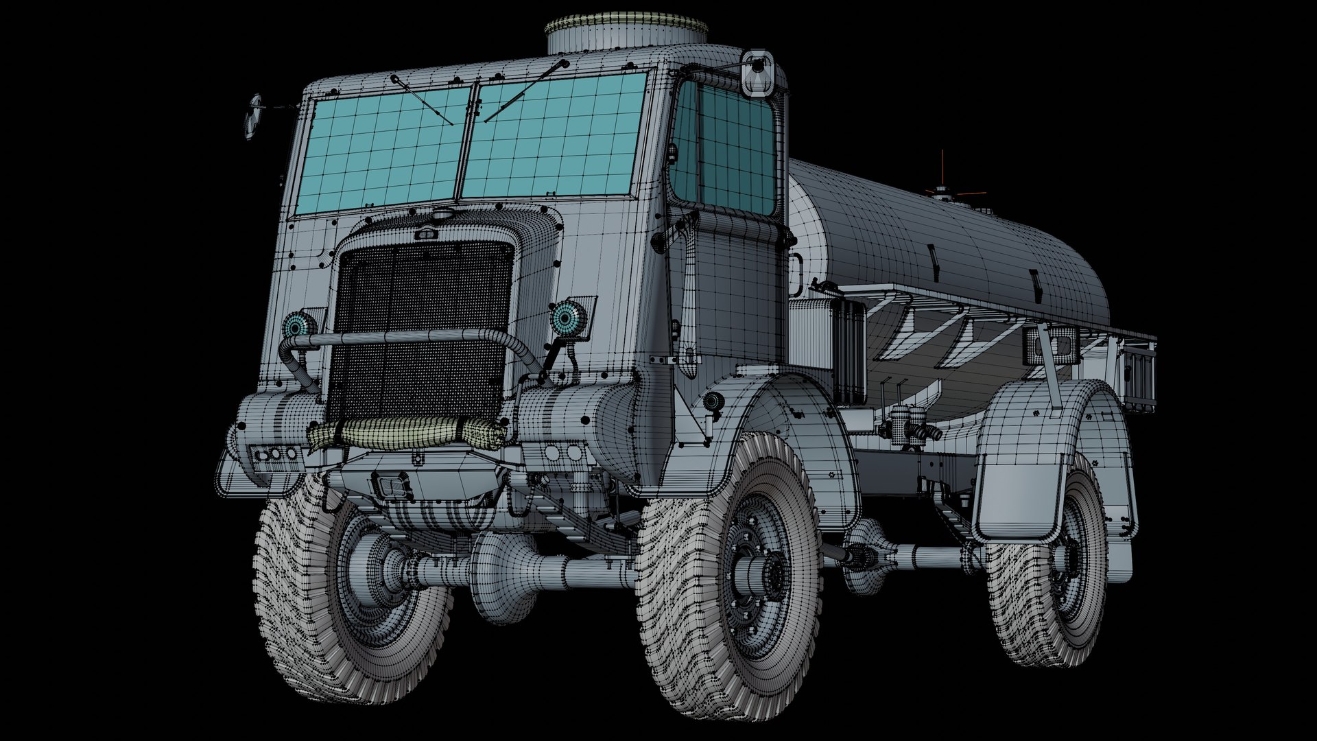 Bedford QL Tanker Truck PBR 3D Model - TurboSquid 2289678