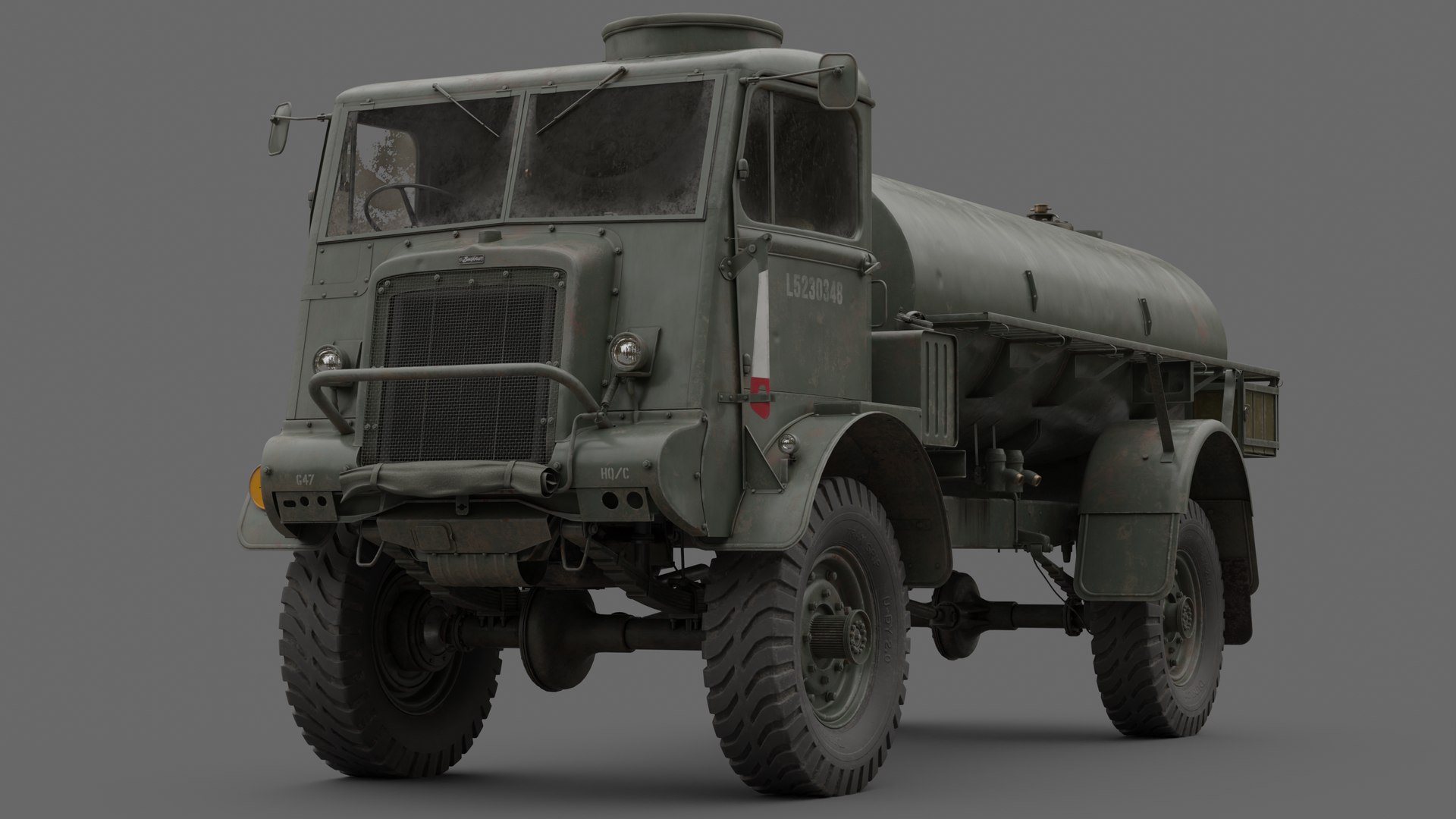 Bedford QL Tanker Truck PBR 3D Model - TurboSquid 2289678