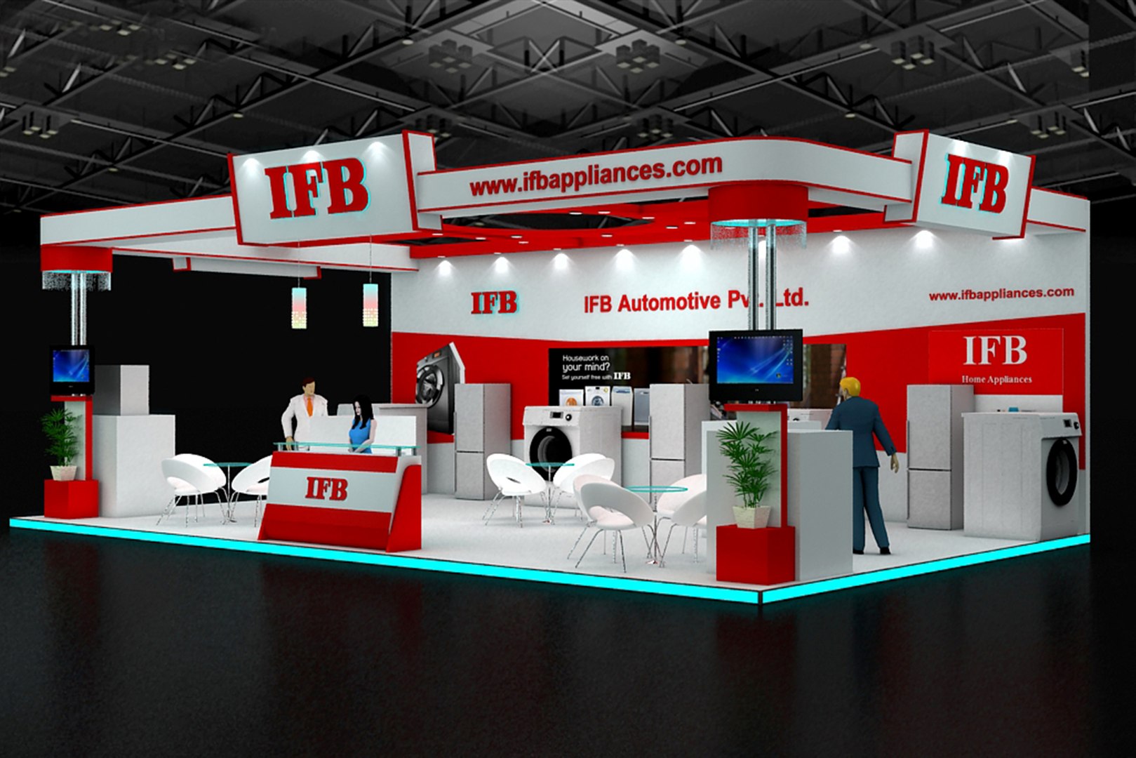 3 Side Open Stand 3D Model - TurboSquid 1996174