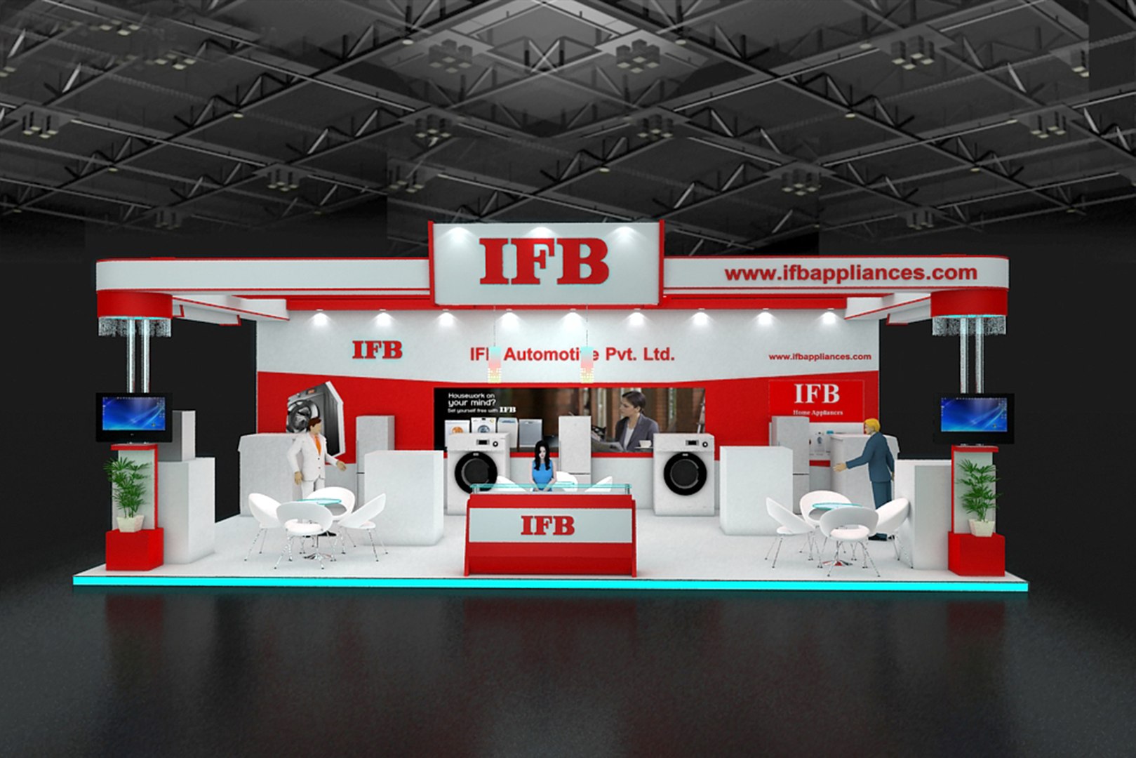 3 Side Open Stand 3D Model - TurboSquid 1996174