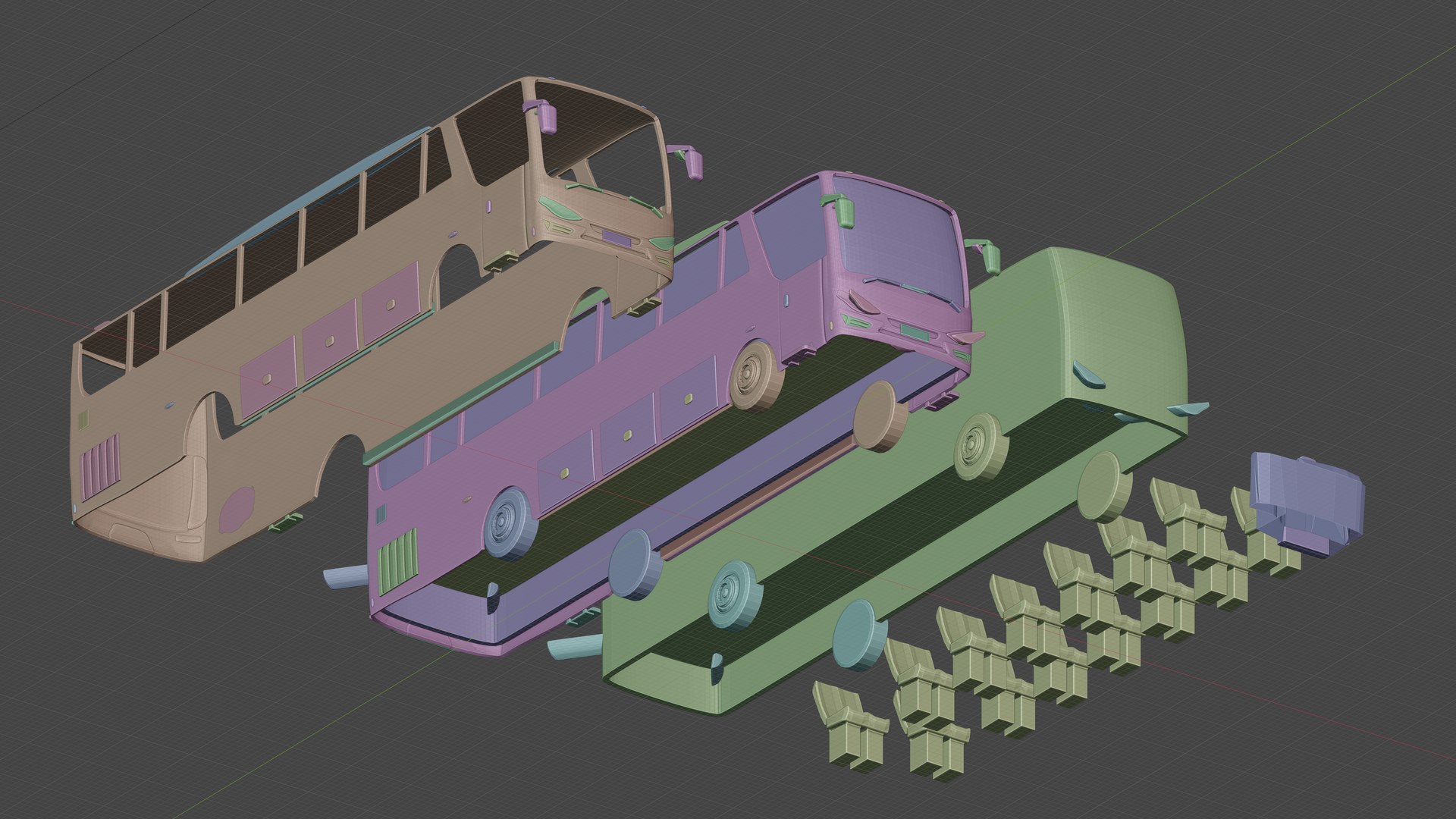 Ustomizable 3D Printed Model Tourist Bus With LED Light Features And ...