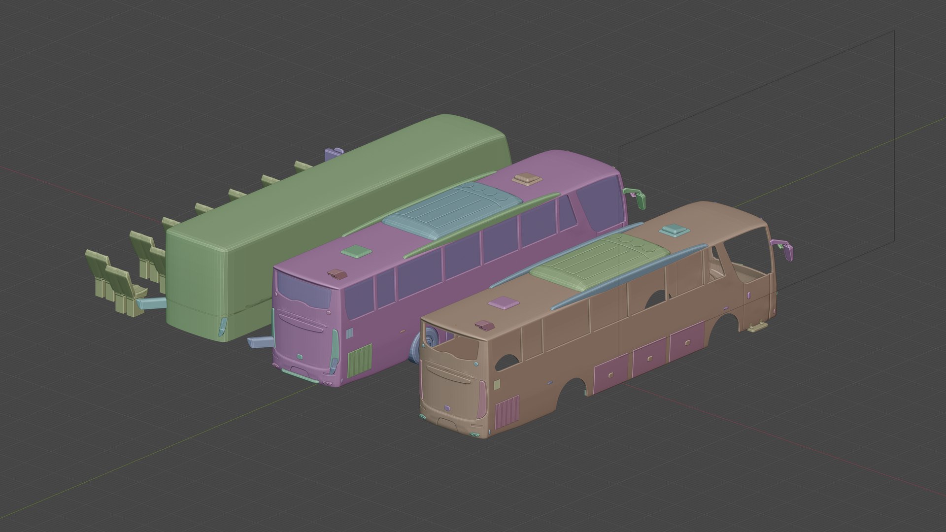 Ustomizable 3D Printed Model Tourist Bus With LED Light Features And ...