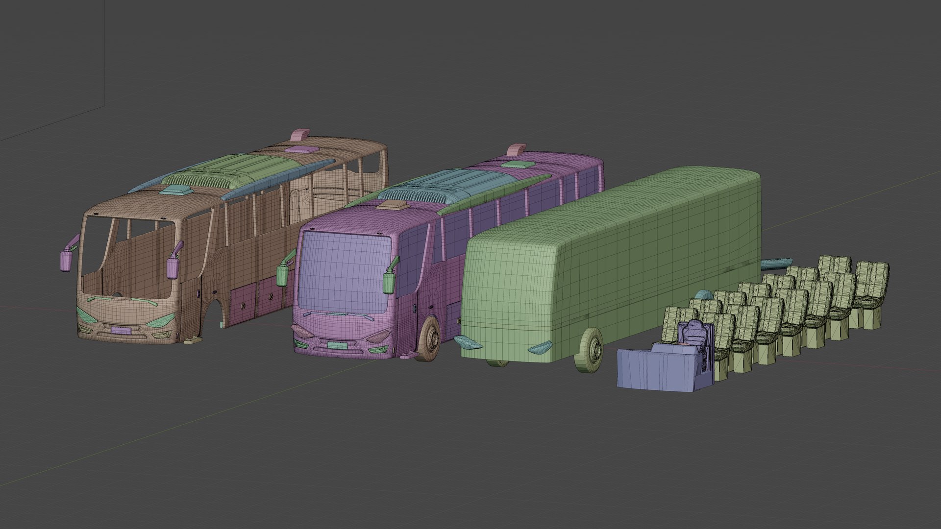 Ustomizable 3D Printed Model Tourist Bus With LED Light Features And ...