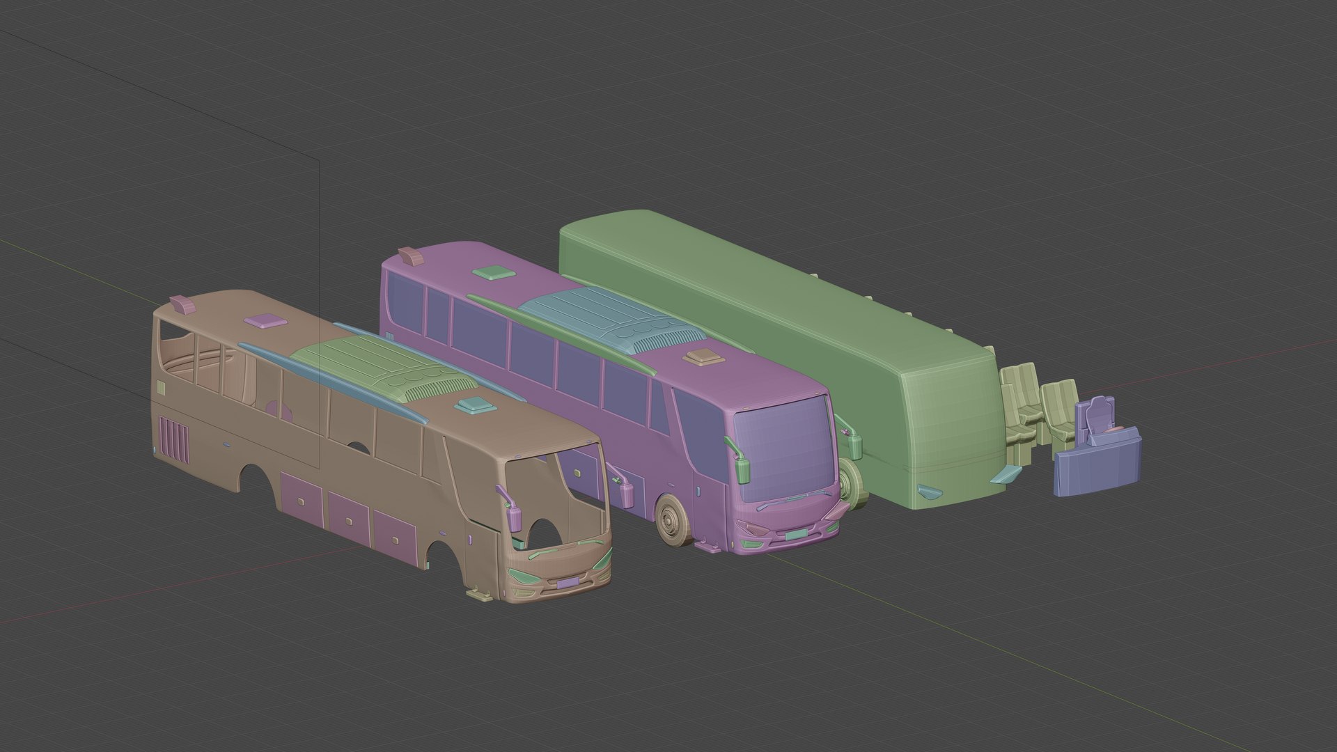 Ustomizable 3D Printed Model Tourist Bus With LED Light Features And ...