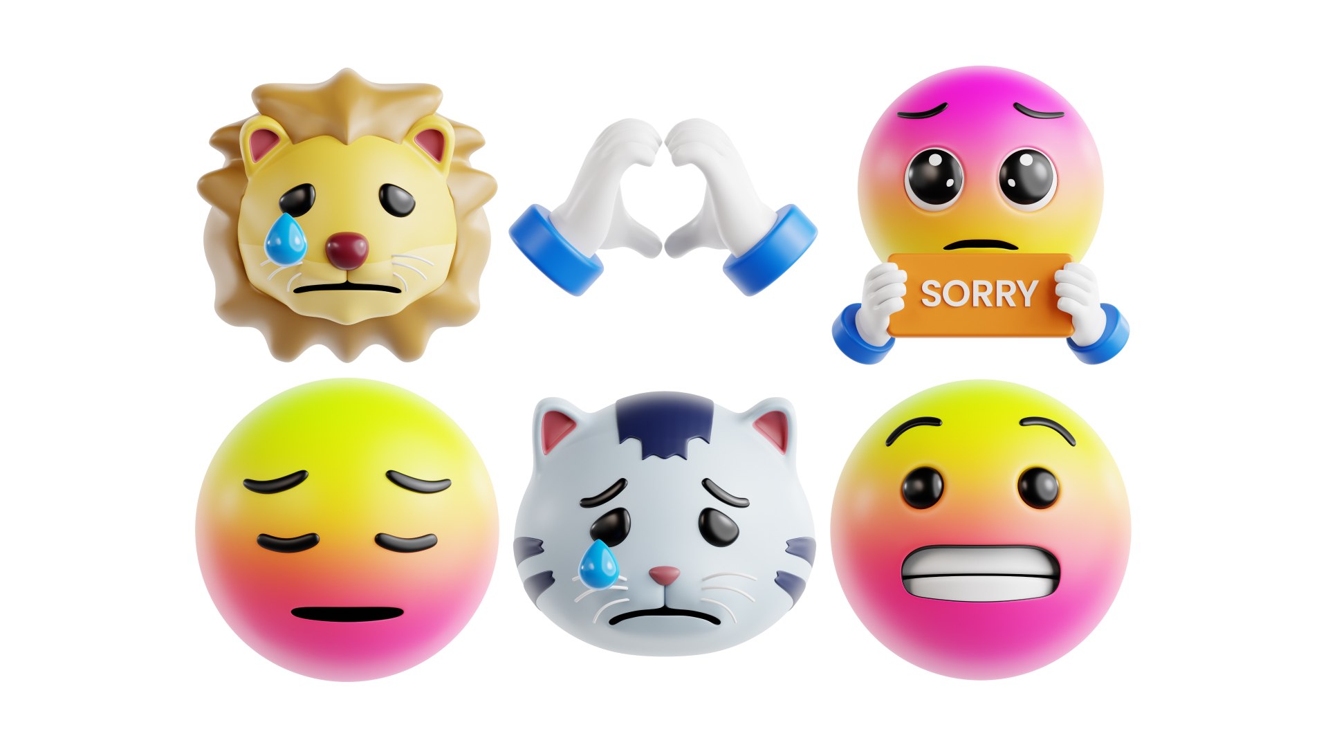 Sorry Emoji 3D Collection 3D - TurboSquid 2423060
