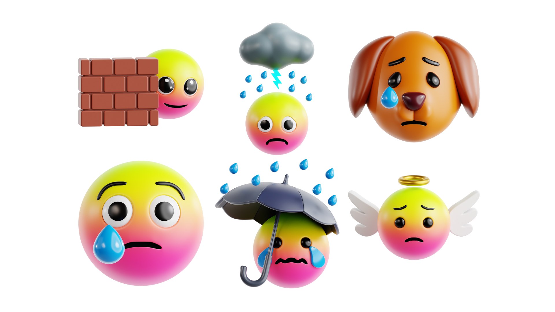 Sorry Emoji 3D Collection 3D - TurboSquid 2423060
