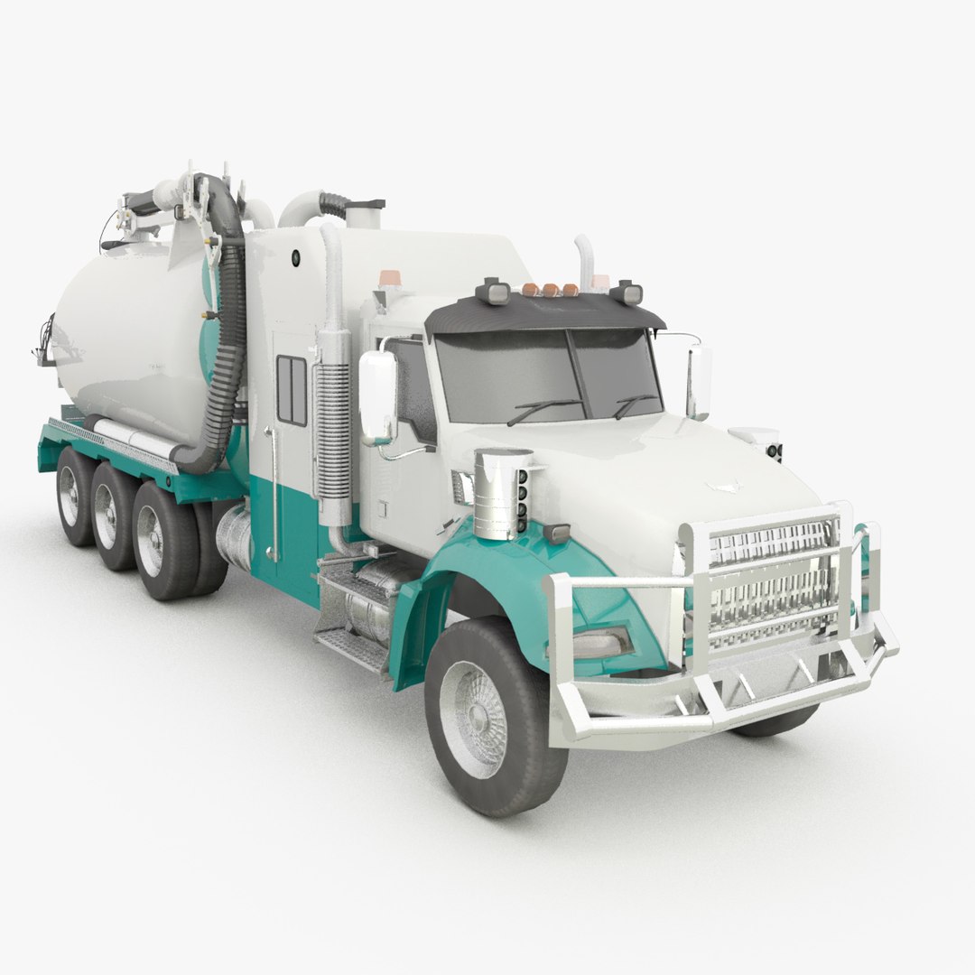 Hydro Excavation Hydrovac Truck 3d 3ds