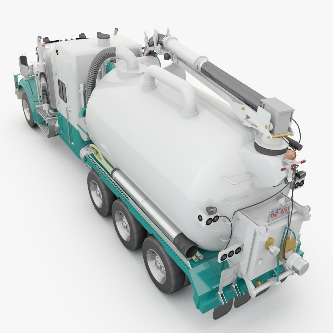 Hydro Excavation Hydrovac Truck 3d 3ds