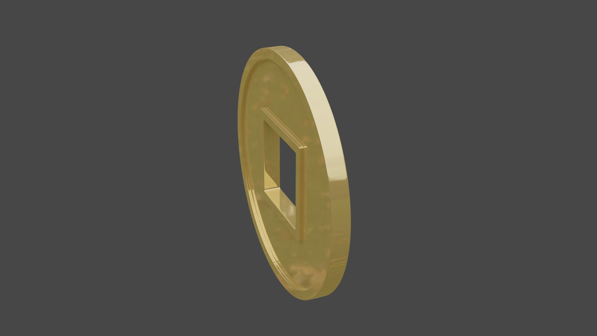 3D Chinese Gold Coin 1 - TurboSquid 2339615