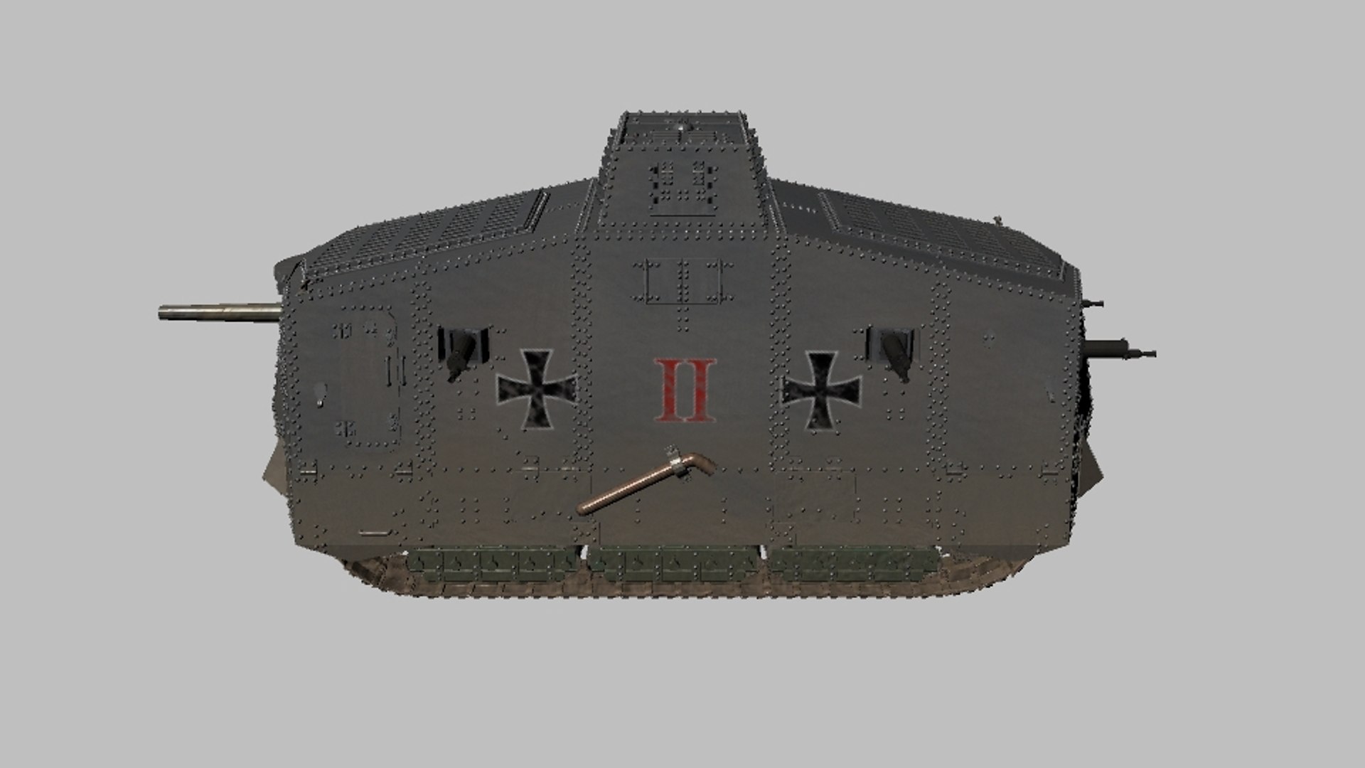 A7v Sturmpanzerwagen German Tank 3d Ma