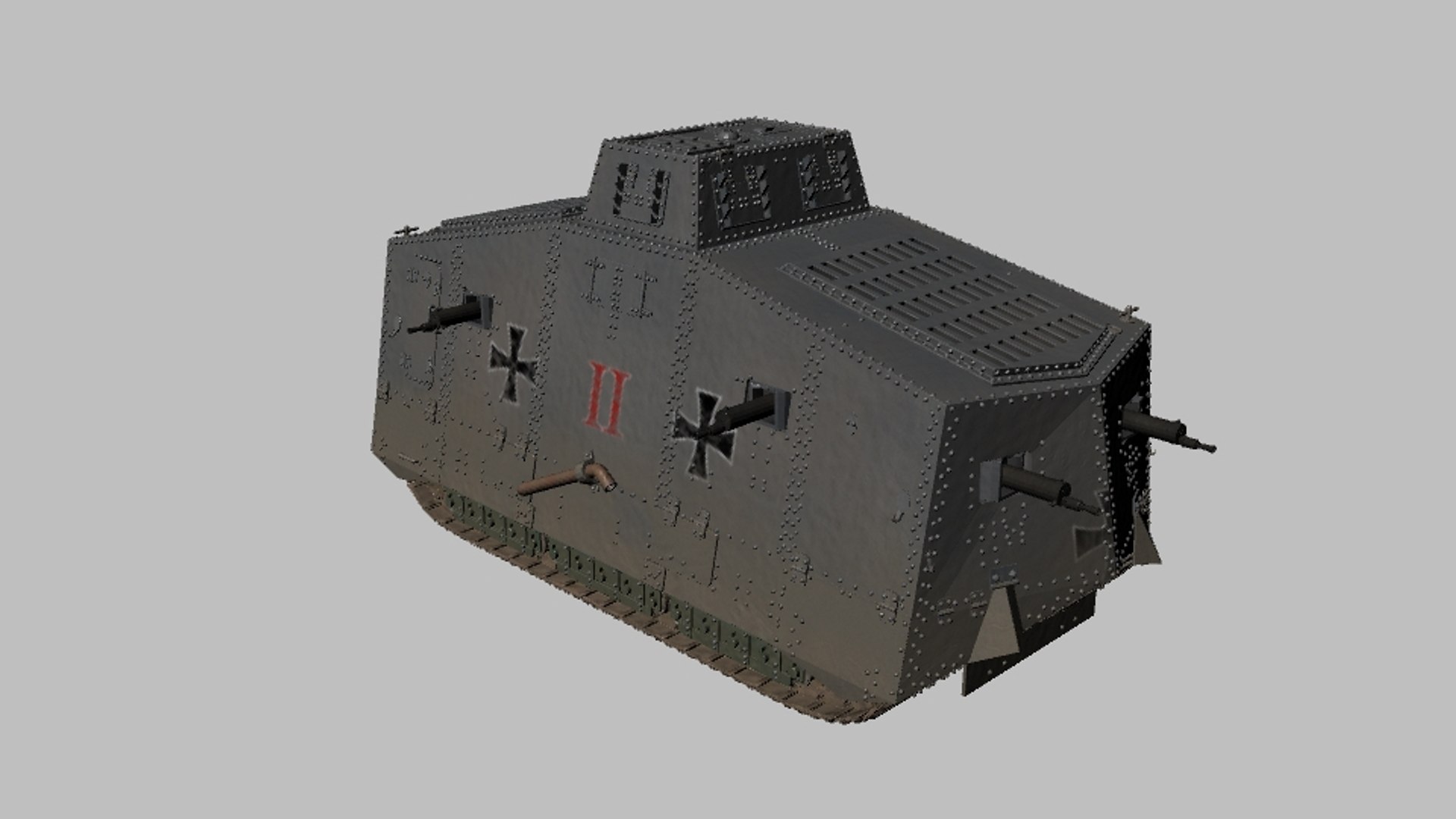 A7v Sturmpanzerwagen German Tank 3d Ma