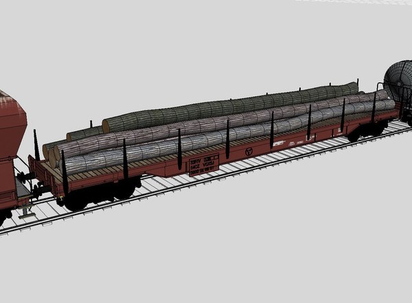 3d model goods train