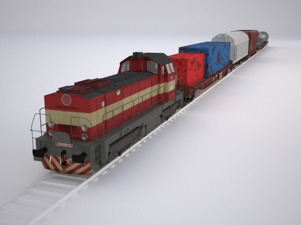 3d model goods train