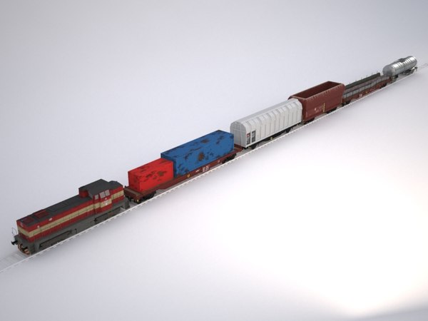 3d model goods train