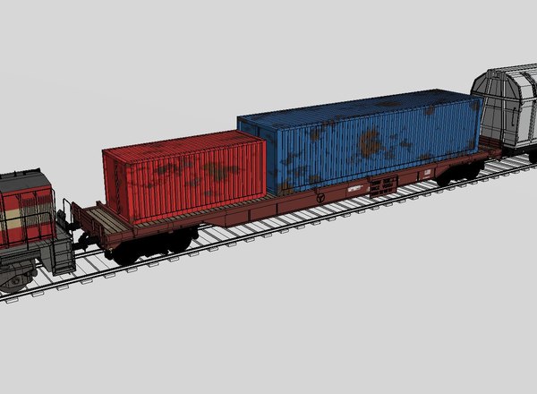 3d model goods train